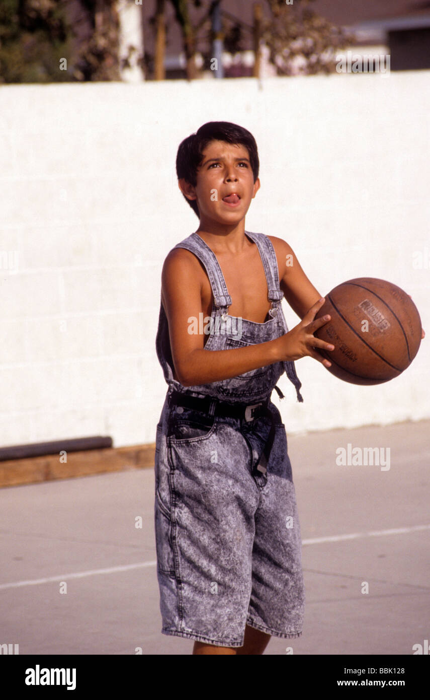 boy basketball play intent sport shirtless tan Stock Photo - Alamy