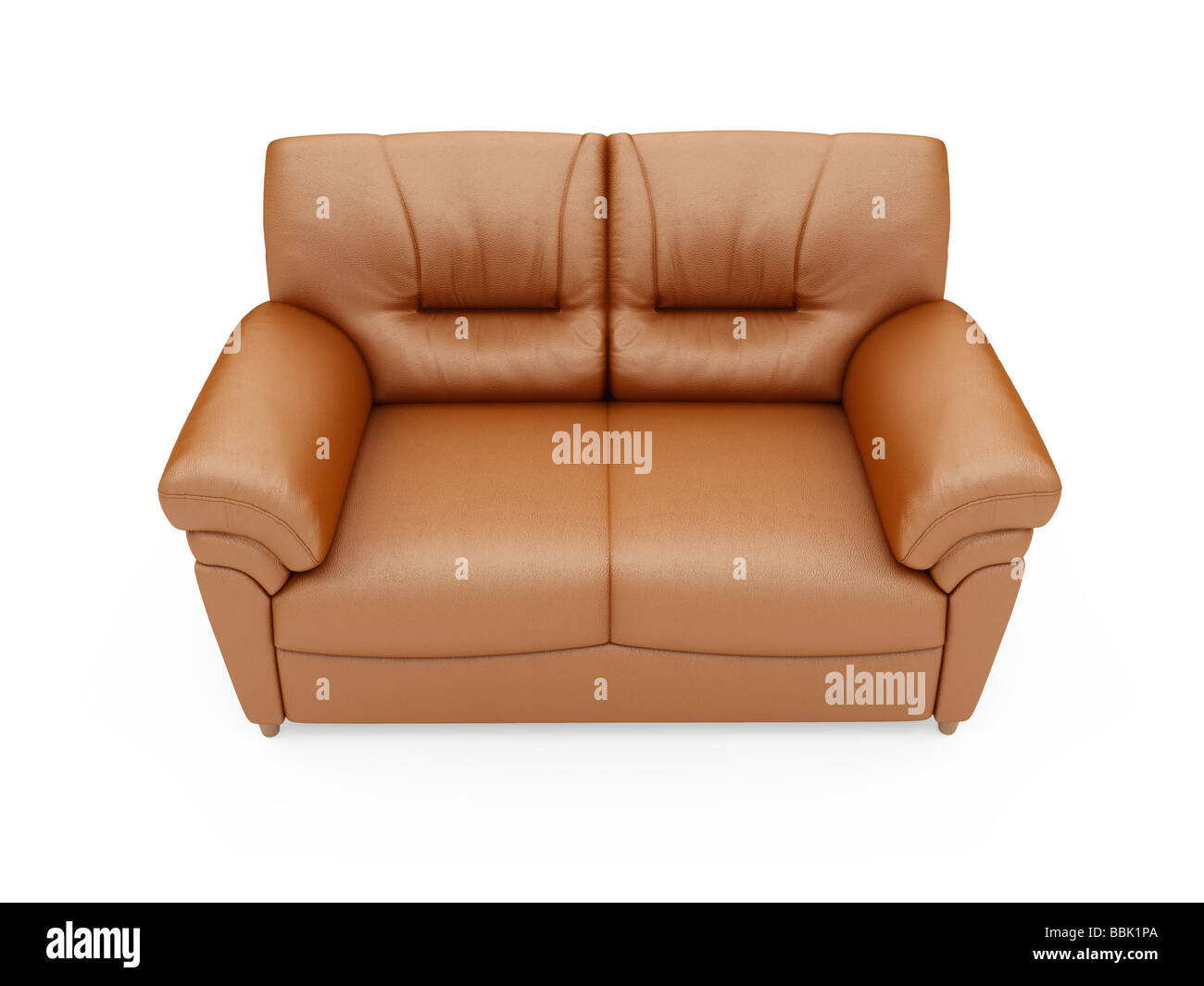 isolated brown sofa over white background Stock Photo - Alamy