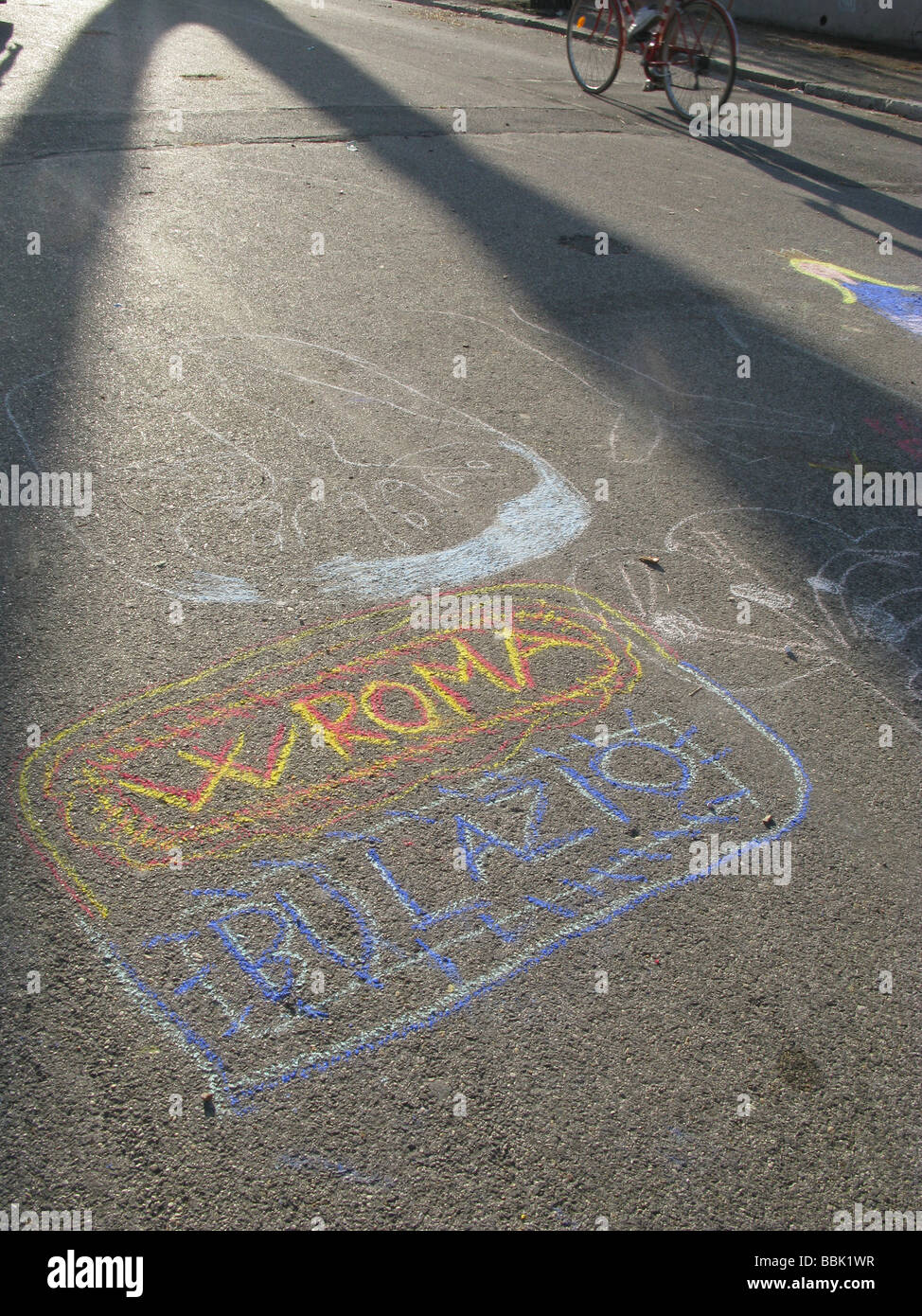 rome and lazio graffiti on street in rome italy Stock Photo - Alamy