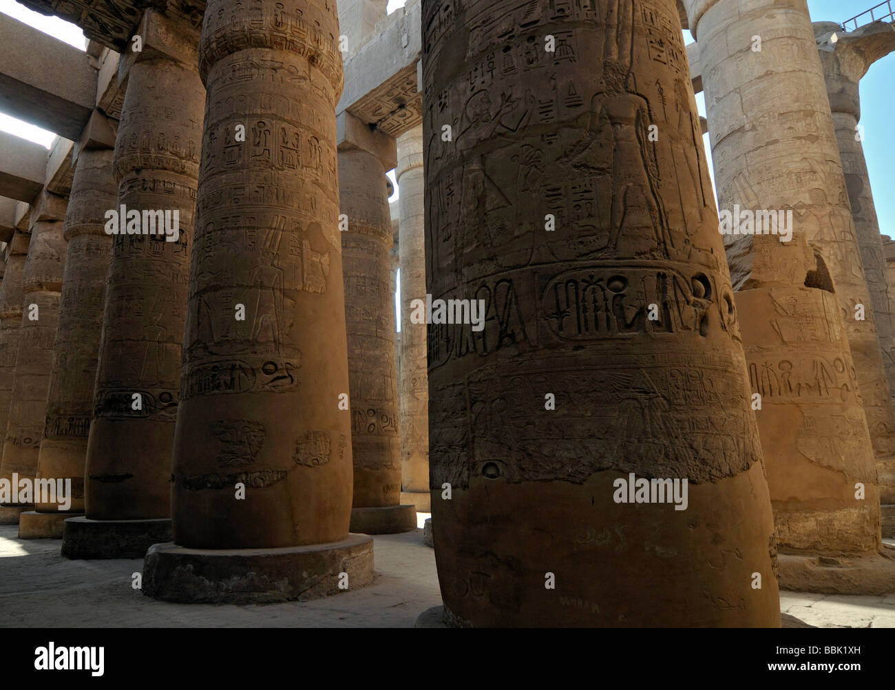 Colossal Papyrus Columns of Great Hypostyle Hall Precinct of Amun Re ...