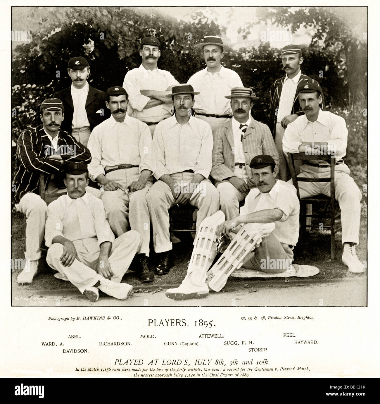 Players 1895 team photo of the best professional cricketers captained ...