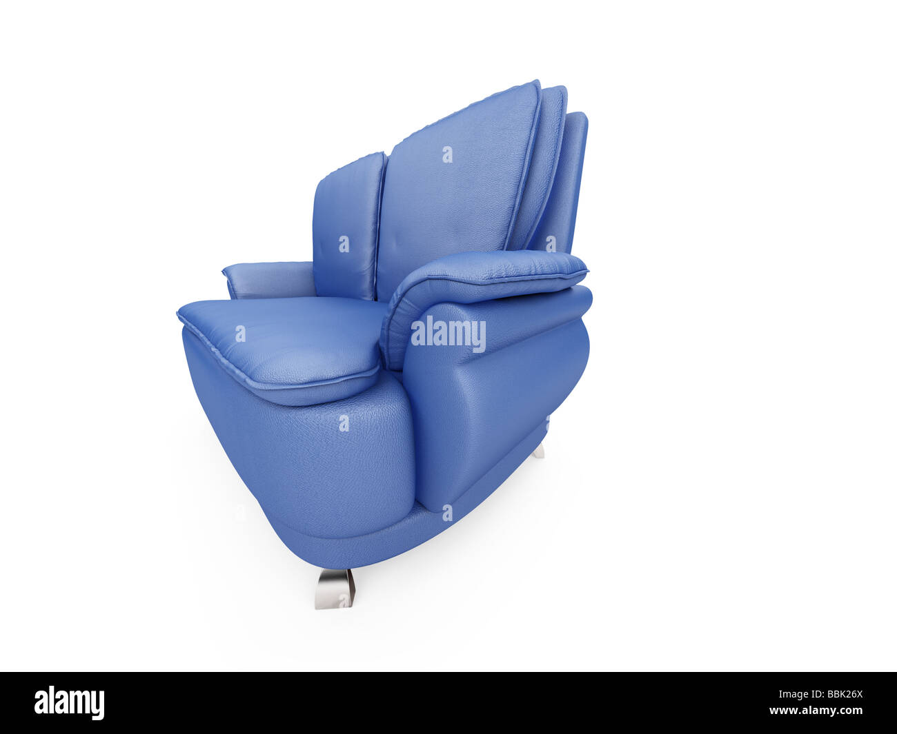 isolated blue sofa over white background Stock Photo - Alamy