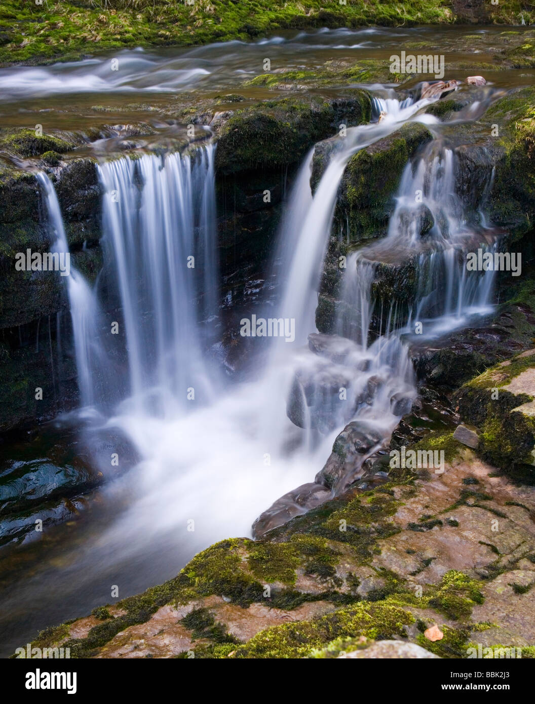 Waterfall y Pannwr near pontneddfechan in the brecon beacons national ...