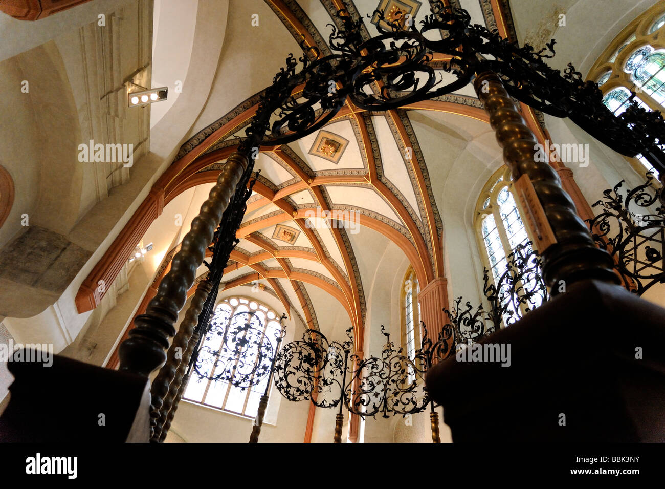 Pinkas synagogue interior Pinkasova synagoga in Josefov district of ...
