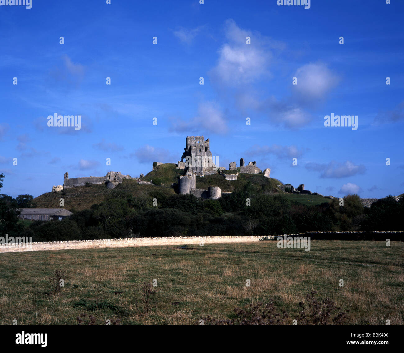 Corfe Castle Isle of Purbeck Swanage Dorset England Stock Photo - Alamy