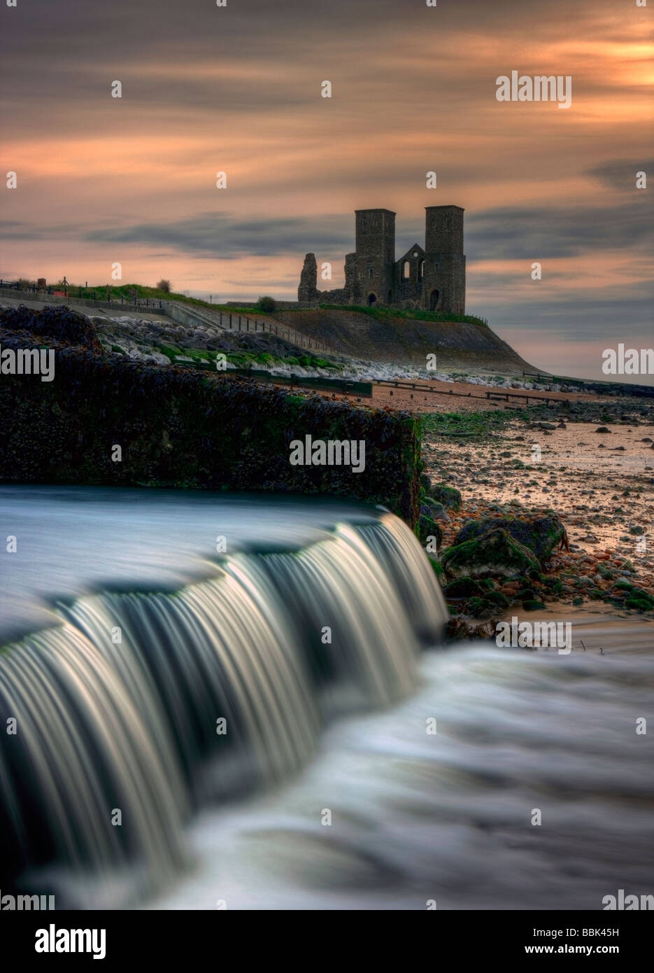 Reculver towers at Sunset, Kent, UK Stock Photo - Alamy
