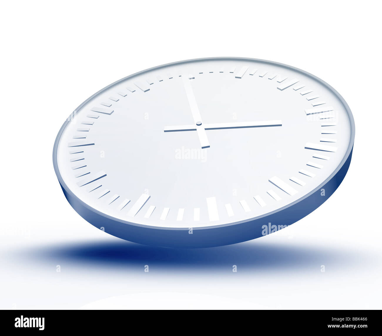 Floating colored clock illustration plain elegant style Stock Photo - Alamy