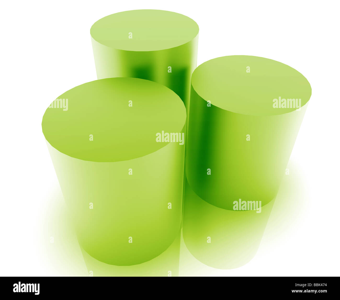 Database storage technology abstract illustration with 3d cylinders ...