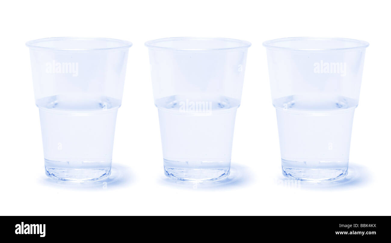 Water in Plastic Cups Stock Photo - Alamy