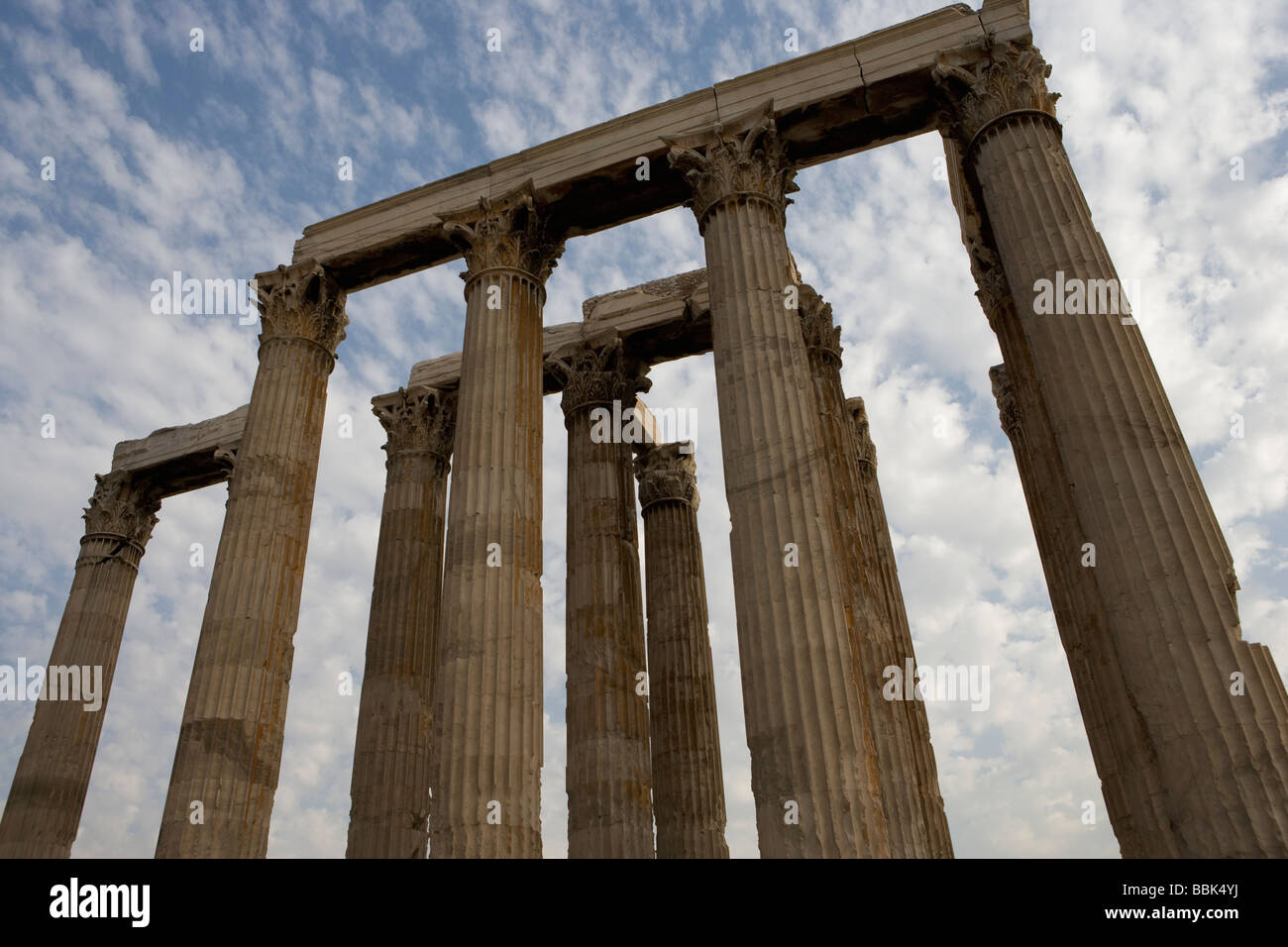 Ruins of the Temple of Olympian Zeus in Athens Greece Horizontal Stock ...