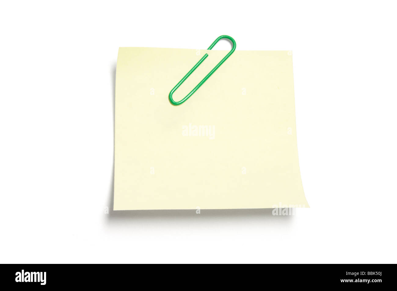 Post It Note Paper with Paperclip Stock Photo - Alamy