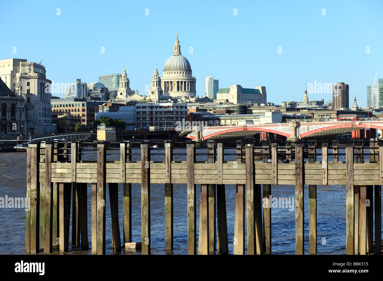 St Pauls and the Thames Oxo Tower Jetty, London Stock Photo - Alamy