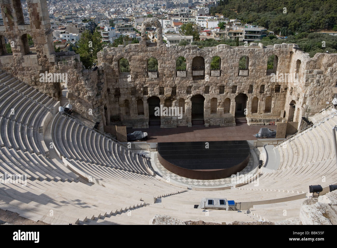Greece theatre of atticus ruins tourism travel horizontal theatre hi ...
