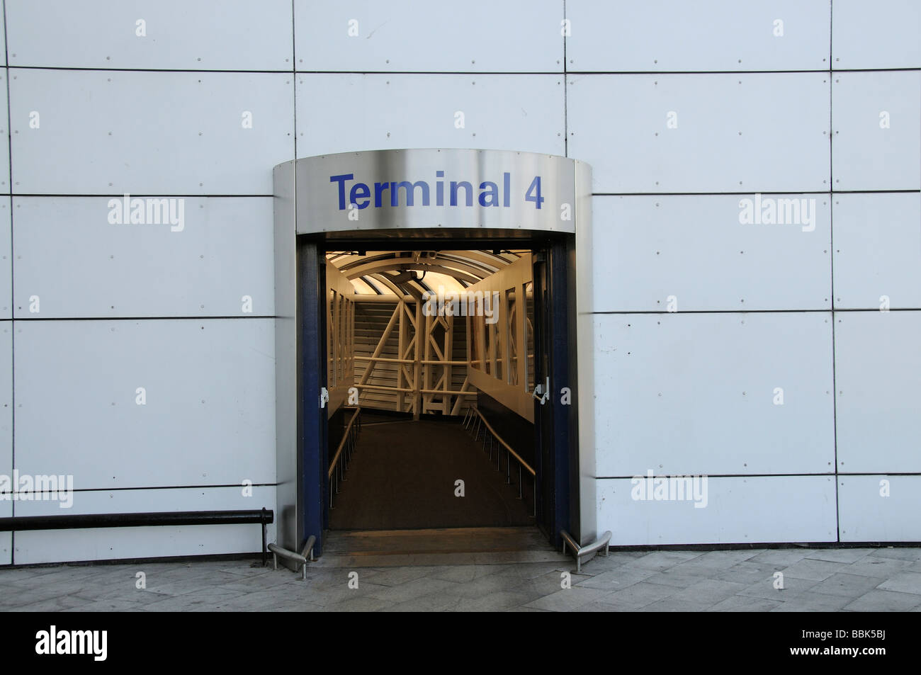 Pedestrian entrance Terminal 4 London Heathrow Airport England UK Stock ...