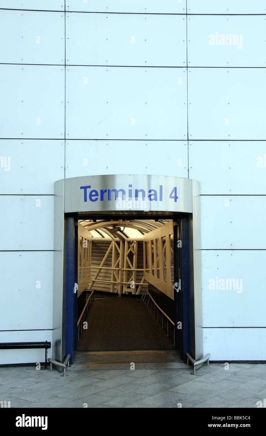 Pedestrian entrance Terminal 4 London Heathrow Airport England UK Stock ...