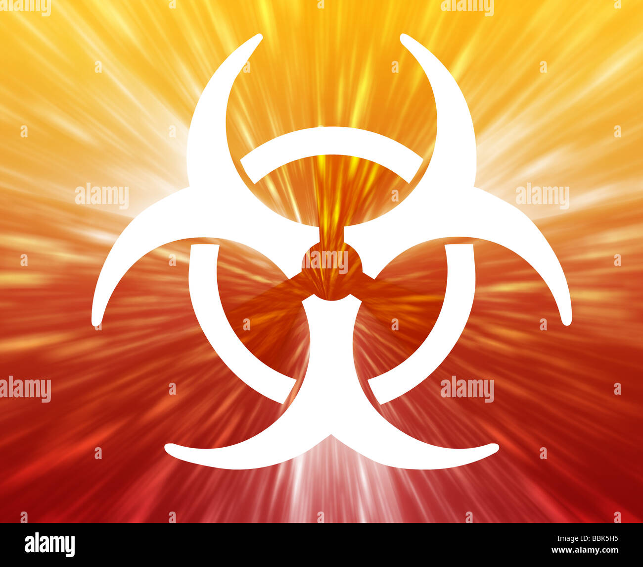 Biohazard sign warning alert for hazardous bio materials Stock Photo ...