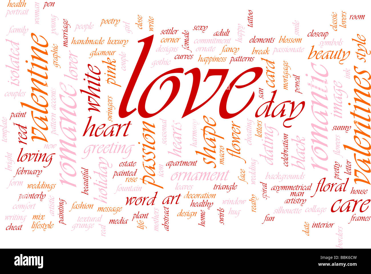 Word cloud concept illustration of love romance Stock Photo - Alamy
