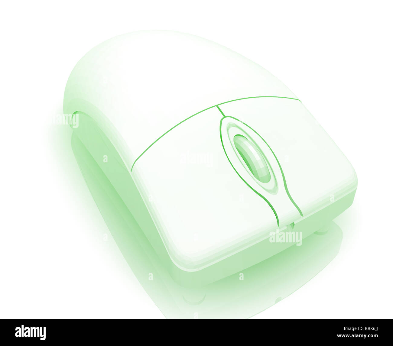 Computer mouse illustration glossy metal style isolated Stock Photo - Alamy