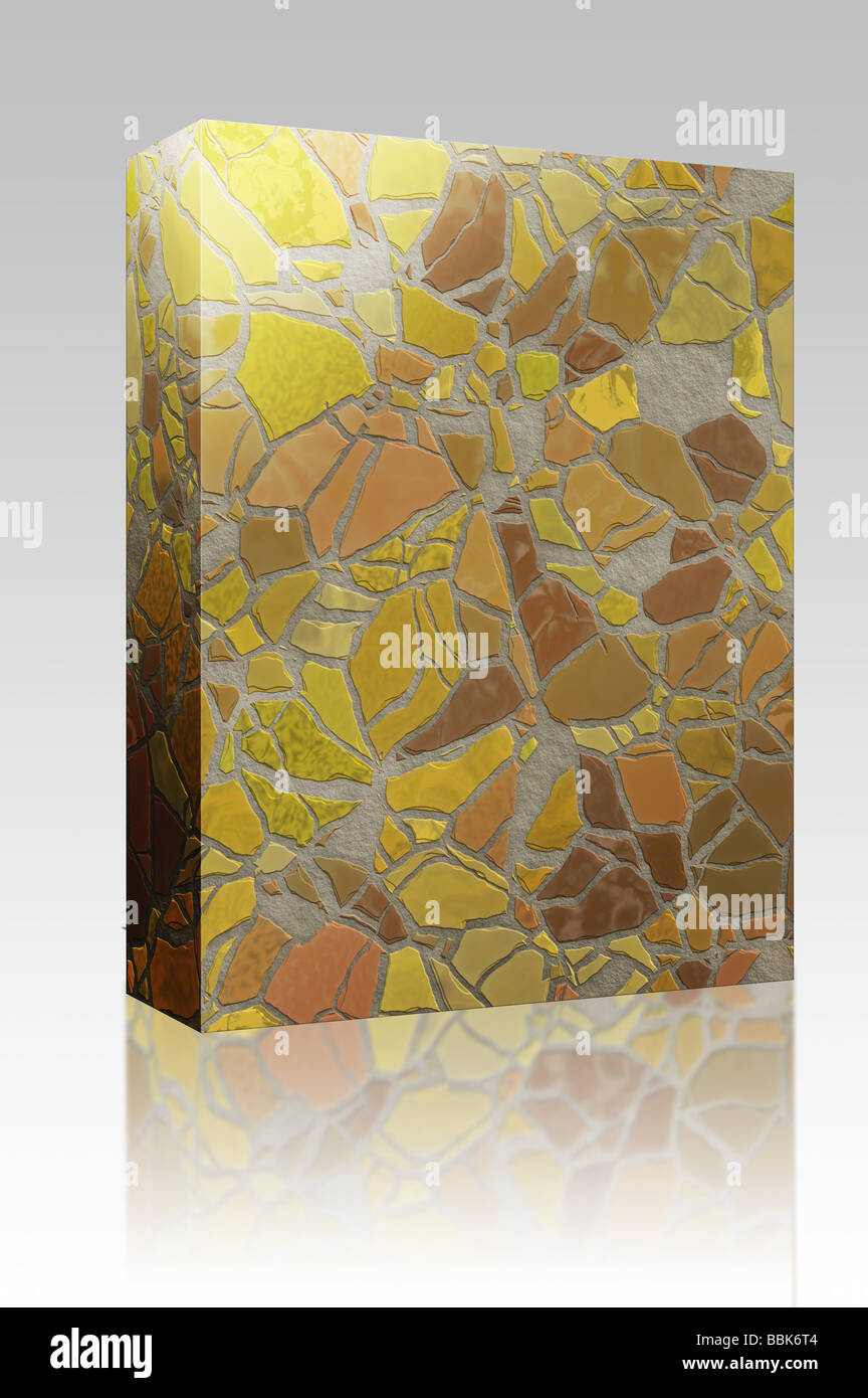 Software package box Broken stone mosaic pattern background texture ...