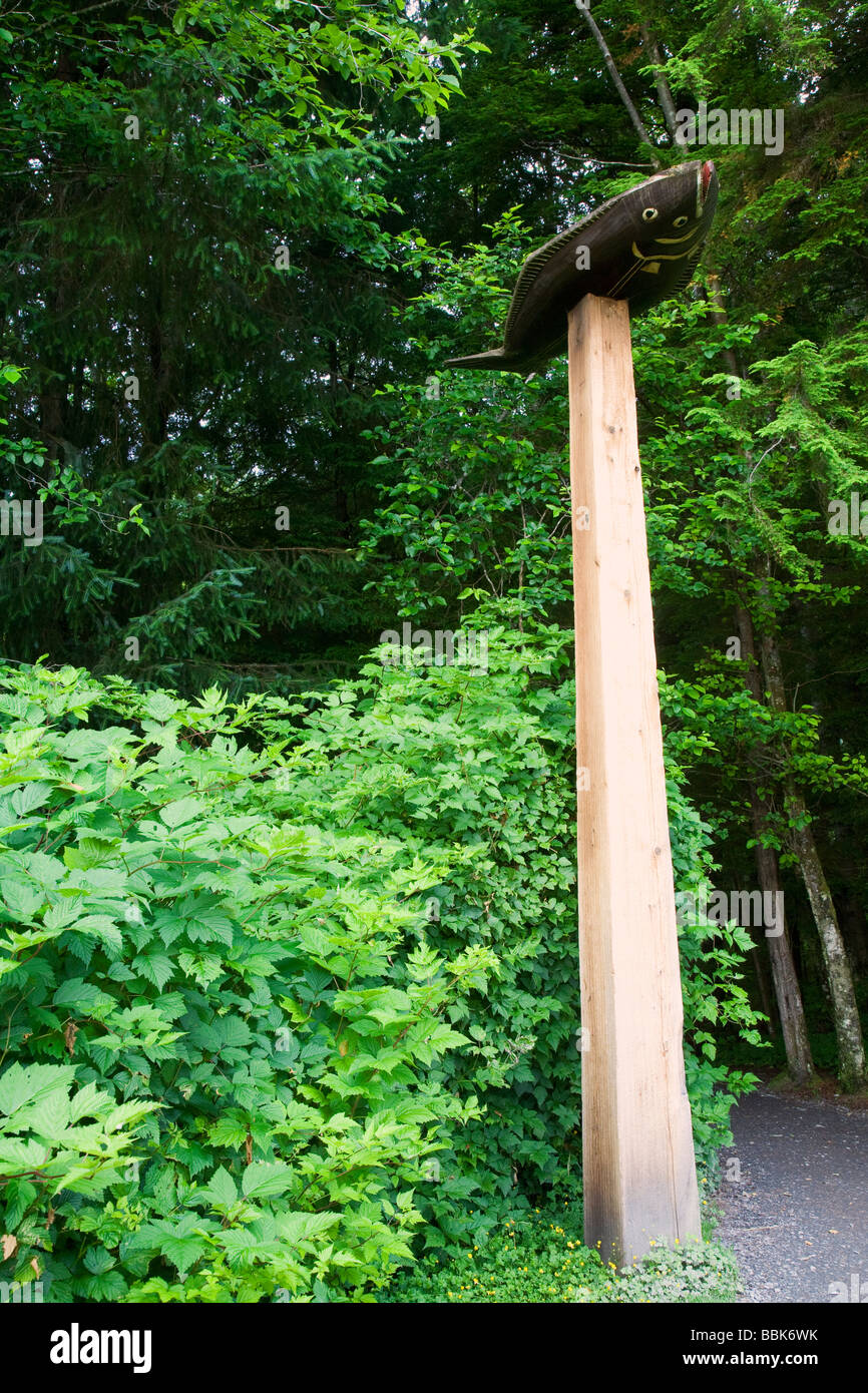 The Halibut Pole pole 13 Totem Bight State Historical Park Ketchikan ...