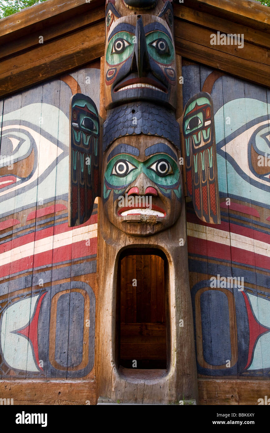 Clan House Totem Bight State Historical Park Ketchikan Alaska Stock ...