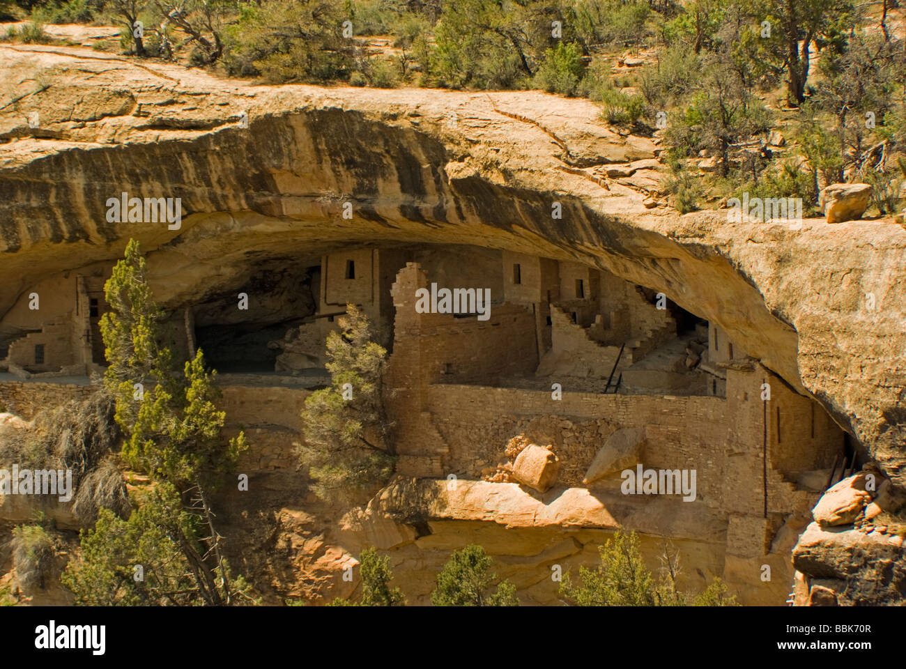 USA Colorado Cortez Mesa Verde National Park Balcony House Stock Photo ...