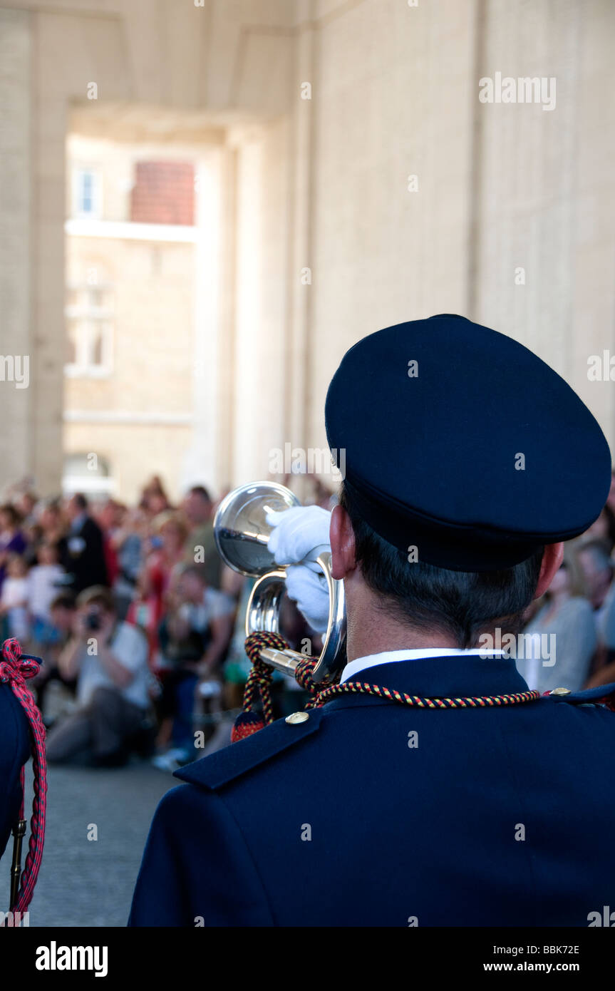 Band performing the last post at Ieper (Ypres) memorial Menin Gate West ...