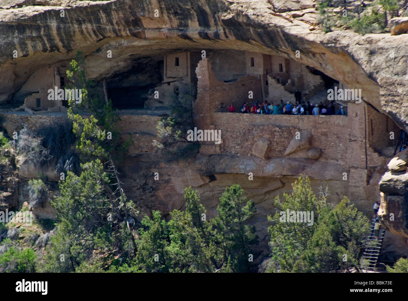 USA Colorado Cortez Mesa Verde National Park Balcony House Stock Photo ...