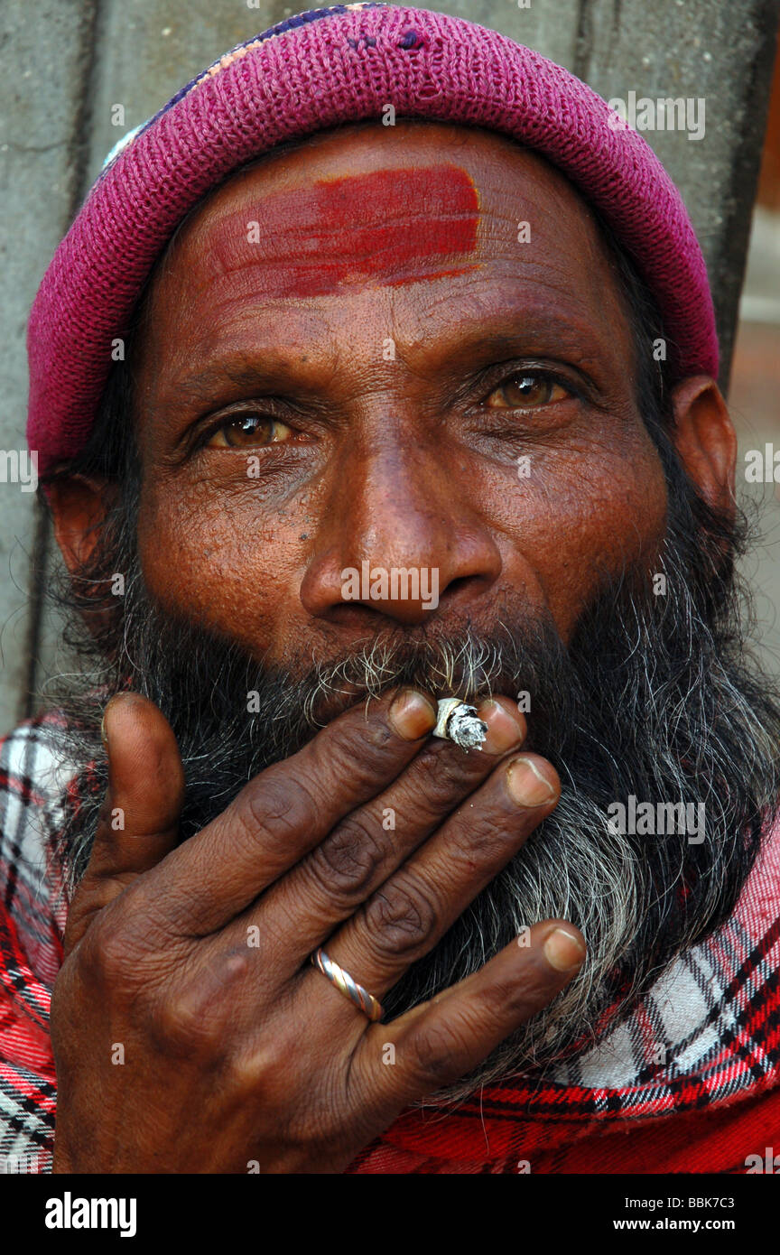 Portrait of a Nepalese man in Kathmandu, NEPAL Stock Photo - Alamy