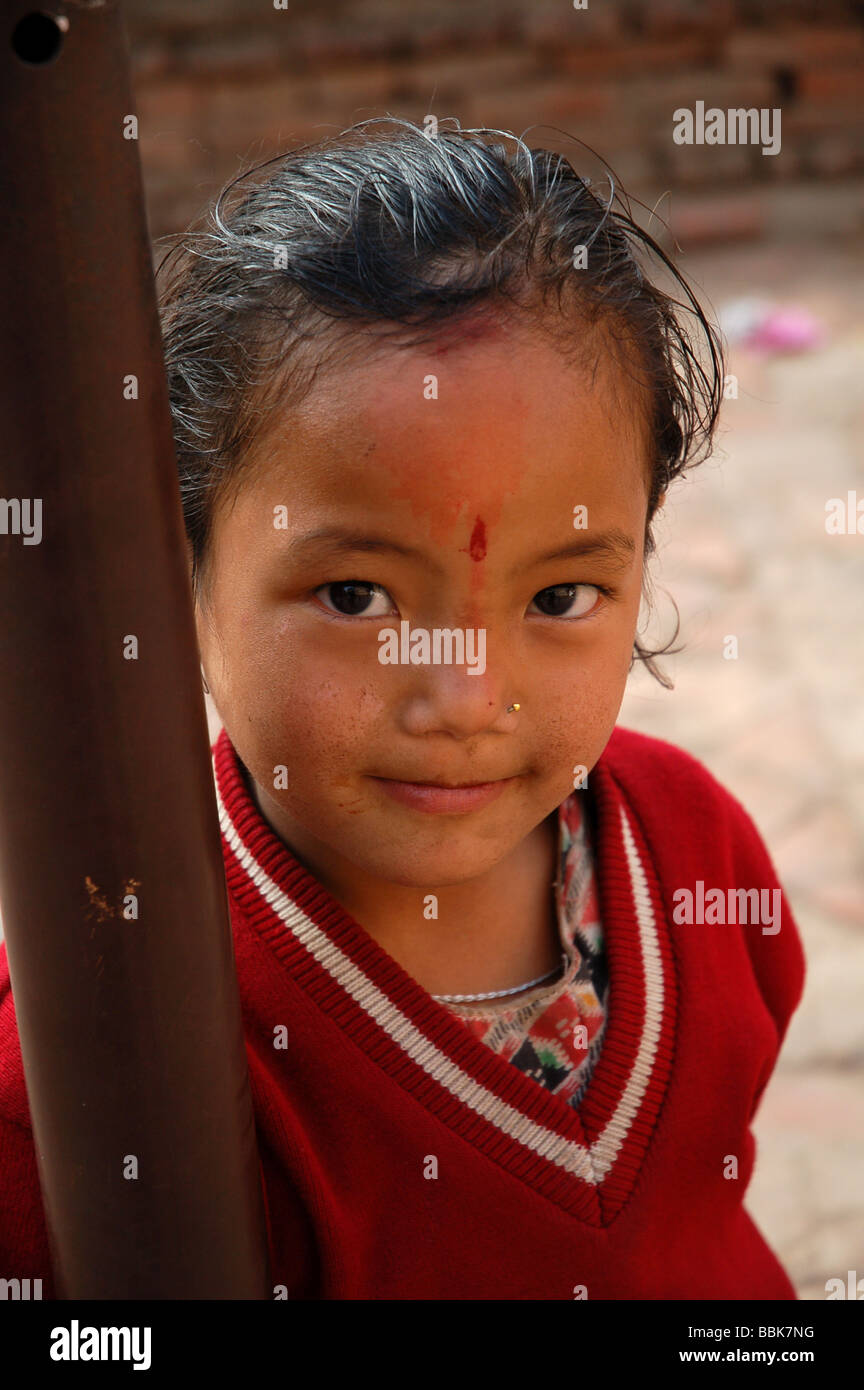 Nepalese kid in Kathmandu, NEPAL Stock Photo - Alamy