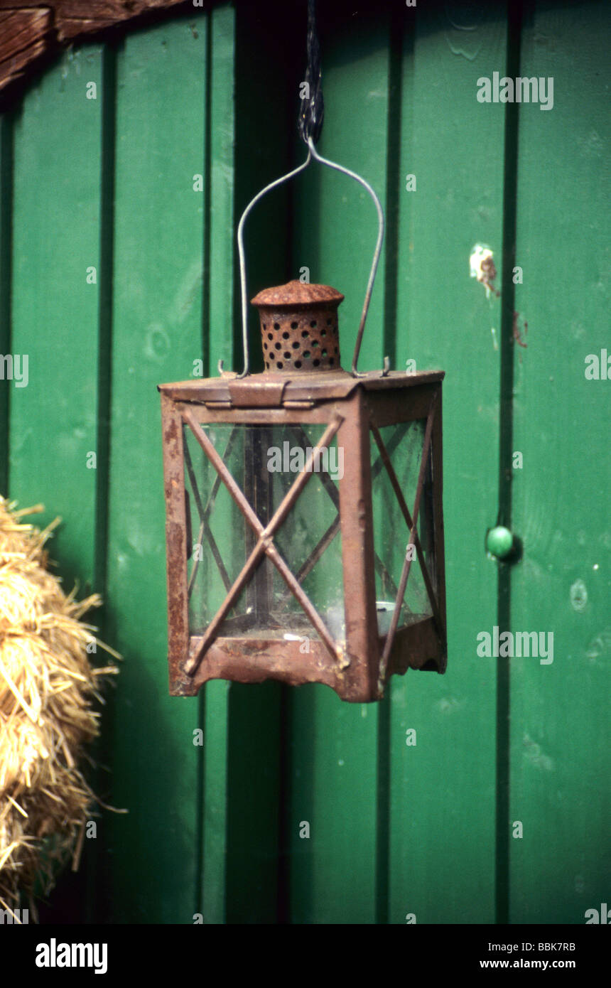 Lantern german farm barn antique rust weathered charm light lamp Stock ...