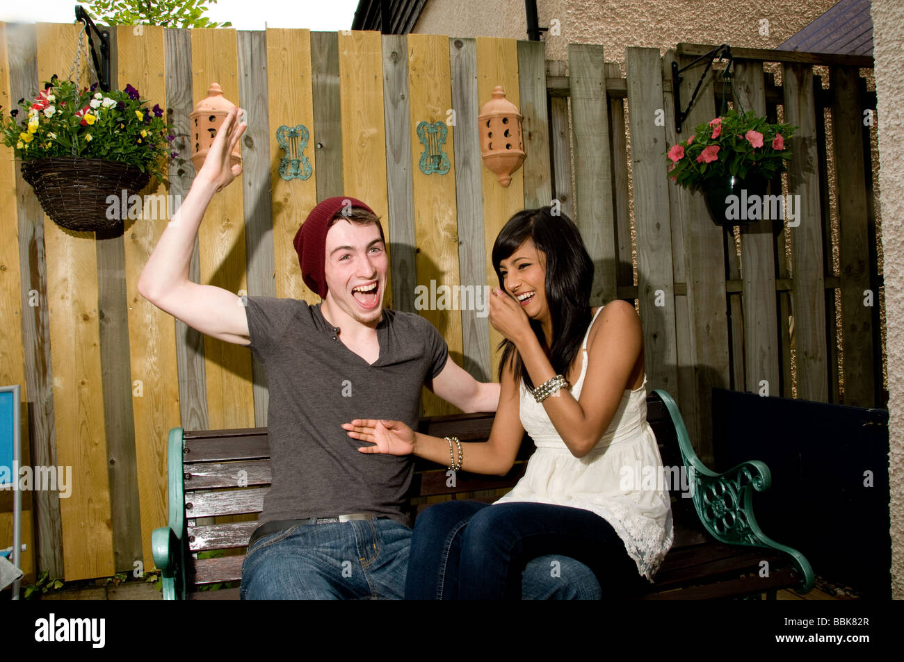 overexcited, enthusiastic couple Stock Photo - Alamy