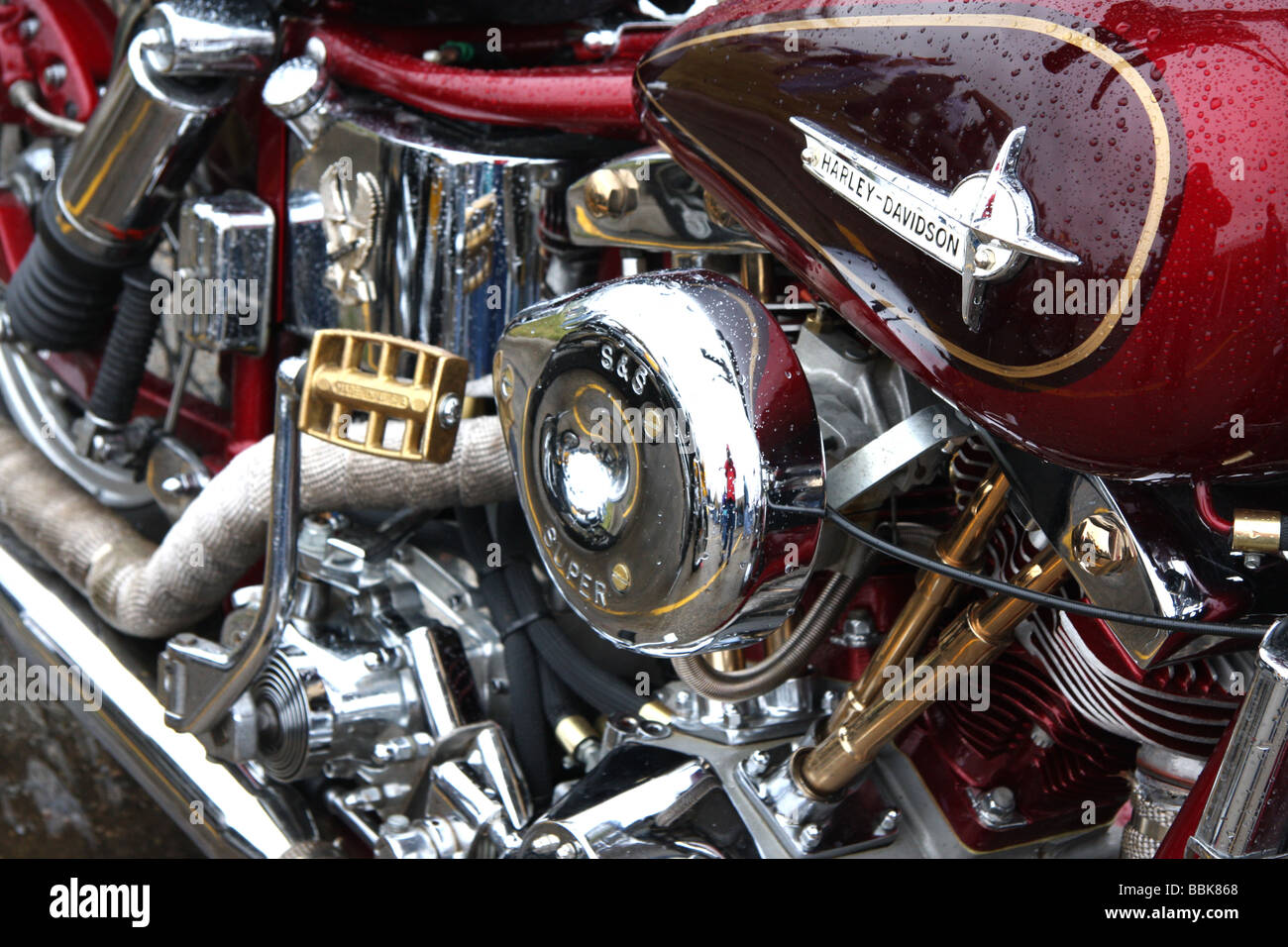 Motorcycle, motor, chrome Stock Photo - Alamy