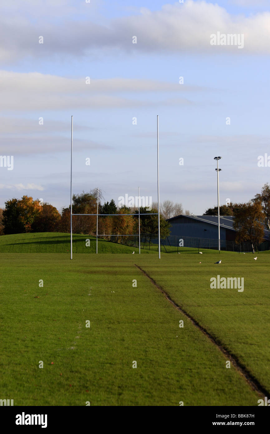 Rugby pitch portrait Stock Photo - Alamy