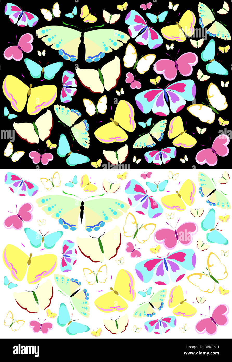 Butterfly pattern wallpaper hi-res stock photography and images - Alamy