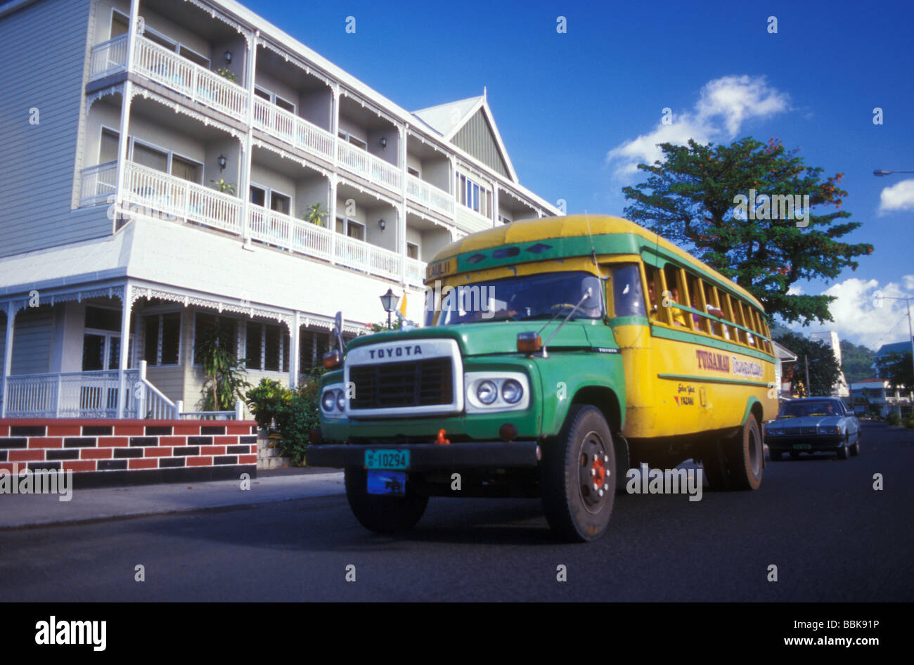 local bus apia samoa Stock Photo - Alamy