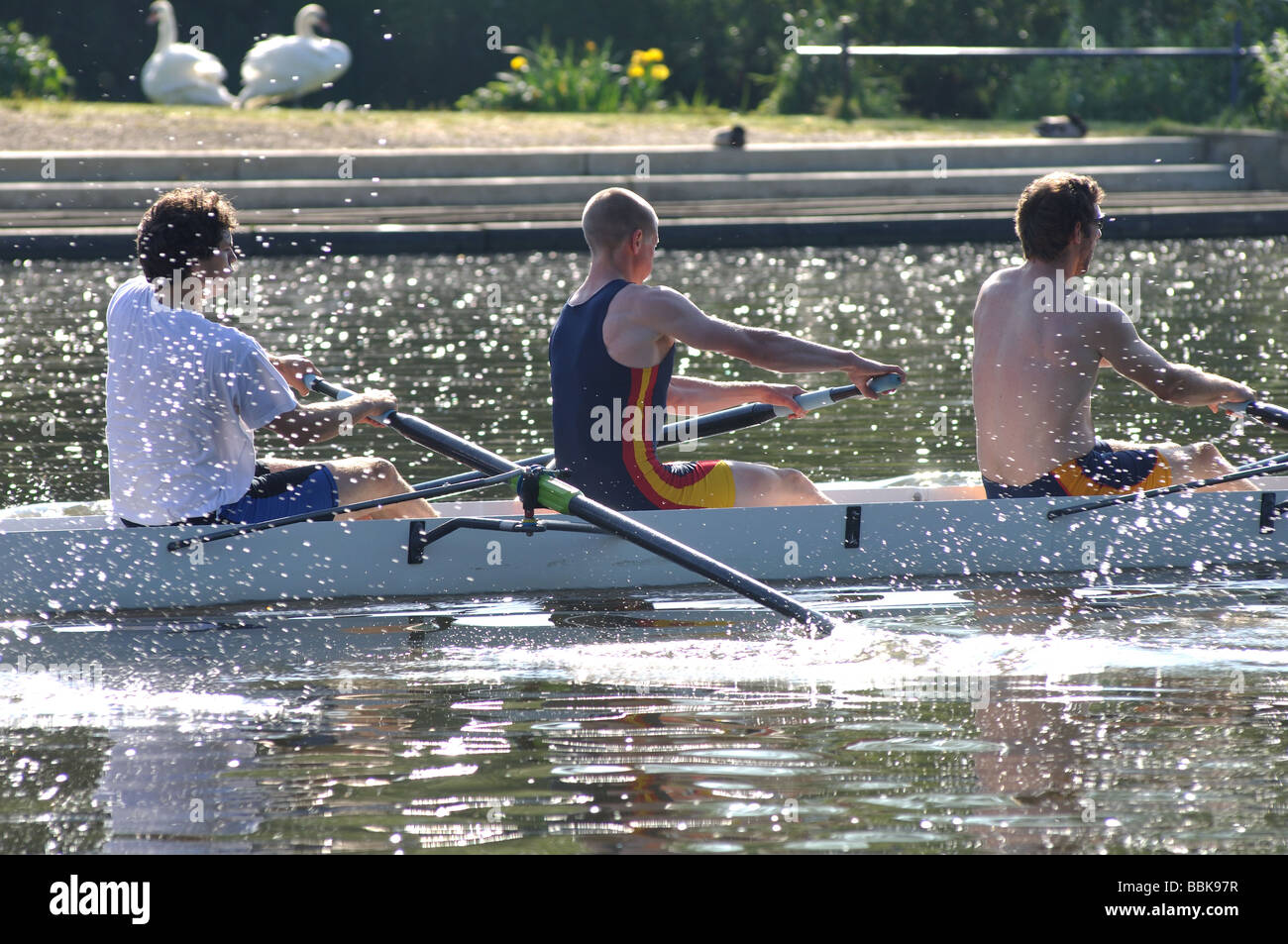 Student rowers on River Thames, Oxford, Oxfordshire, England, UK Stock ...