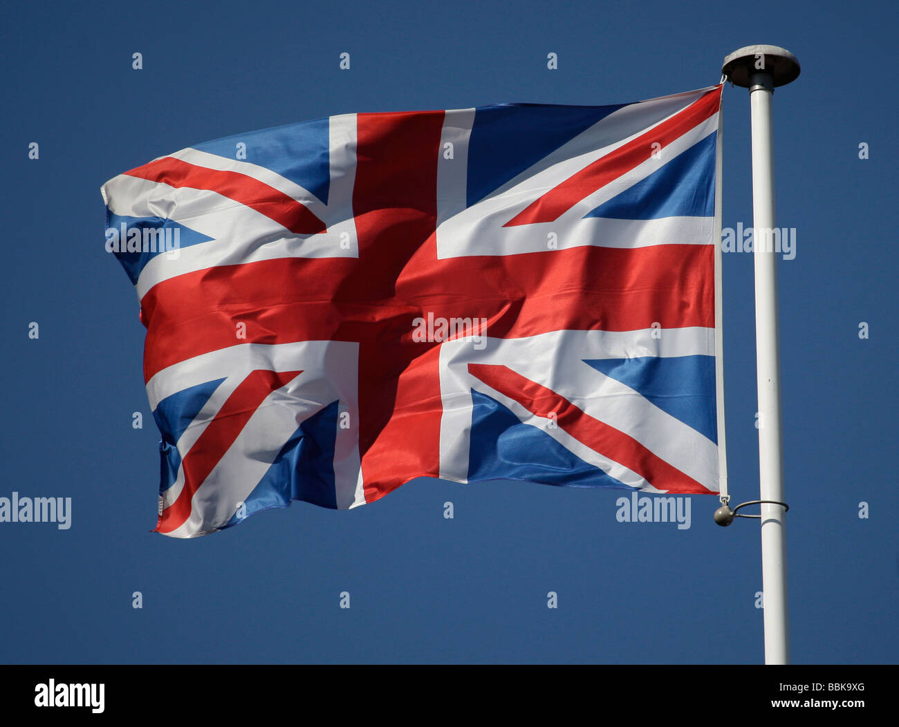 Union jack flag fluttering hi-res stock photography and images - Alamy
