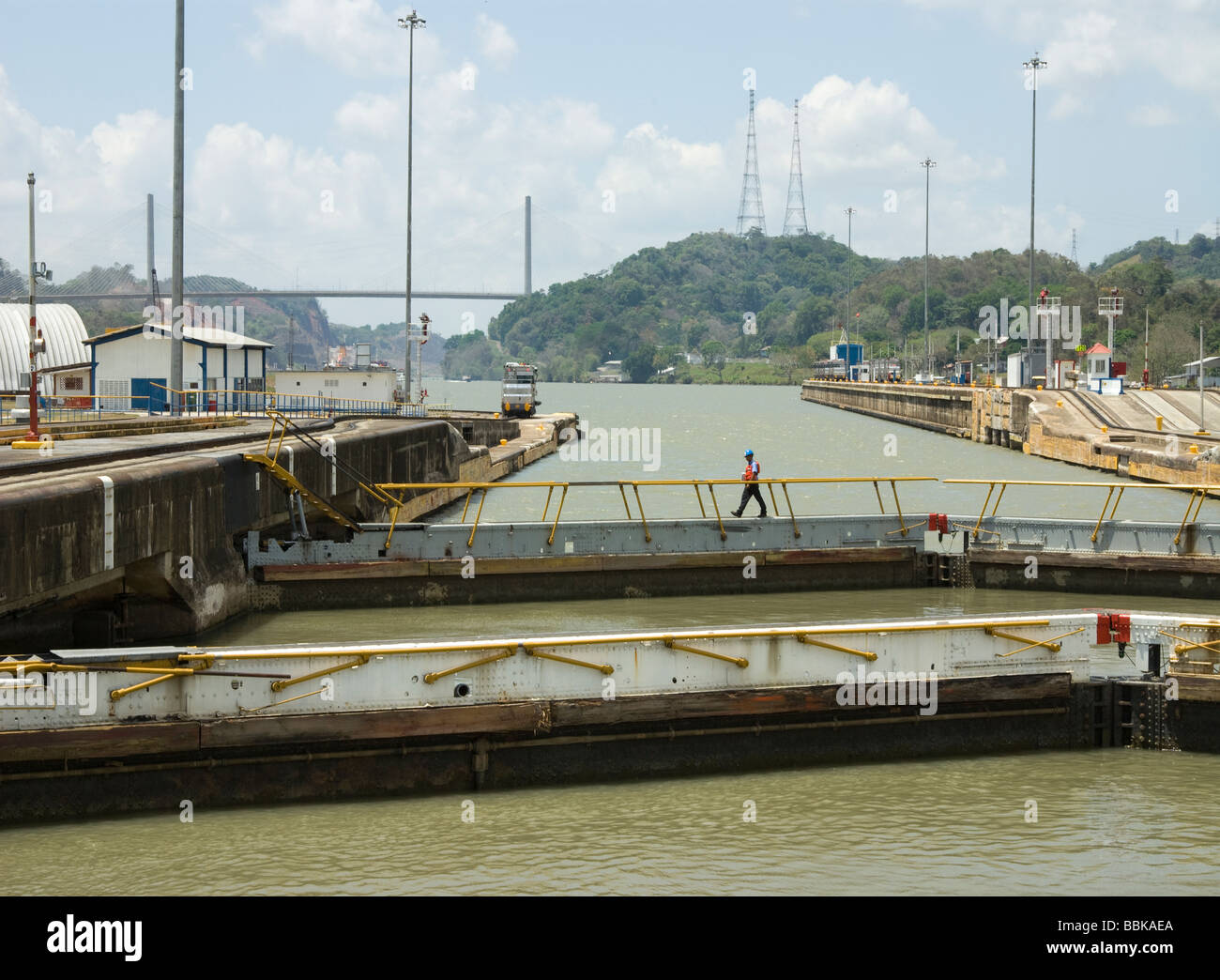 Panama.Panama Canal and Pedro Miguel Locks Stock Photo - Alamy