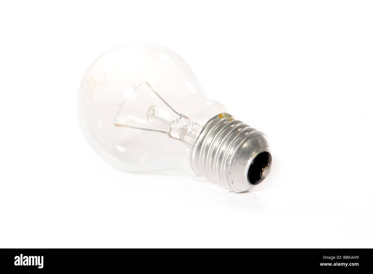 Electric bulb over white background Stock Photo - Alamy