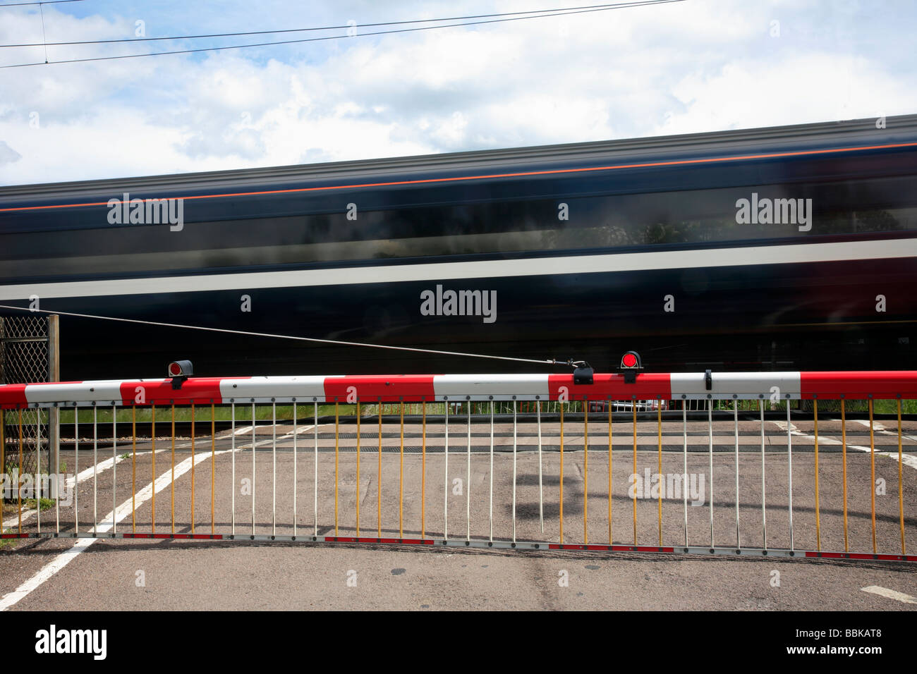 Train level crossing railway hi-res stock photography and images - Alamy