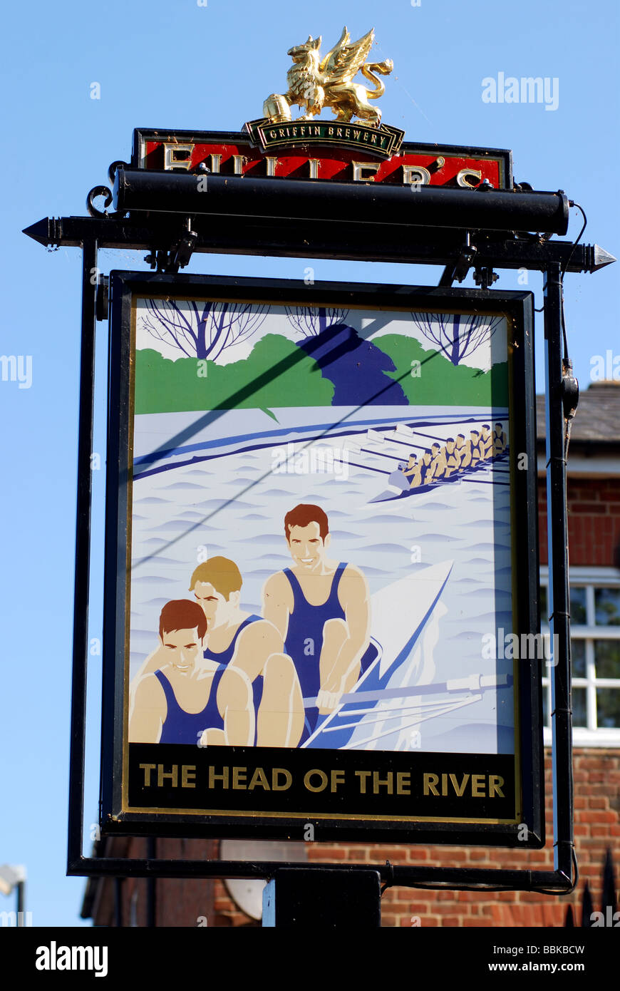 The Head of the River pub sign, Oxford, Oxfordshire, England, UK Stock ...