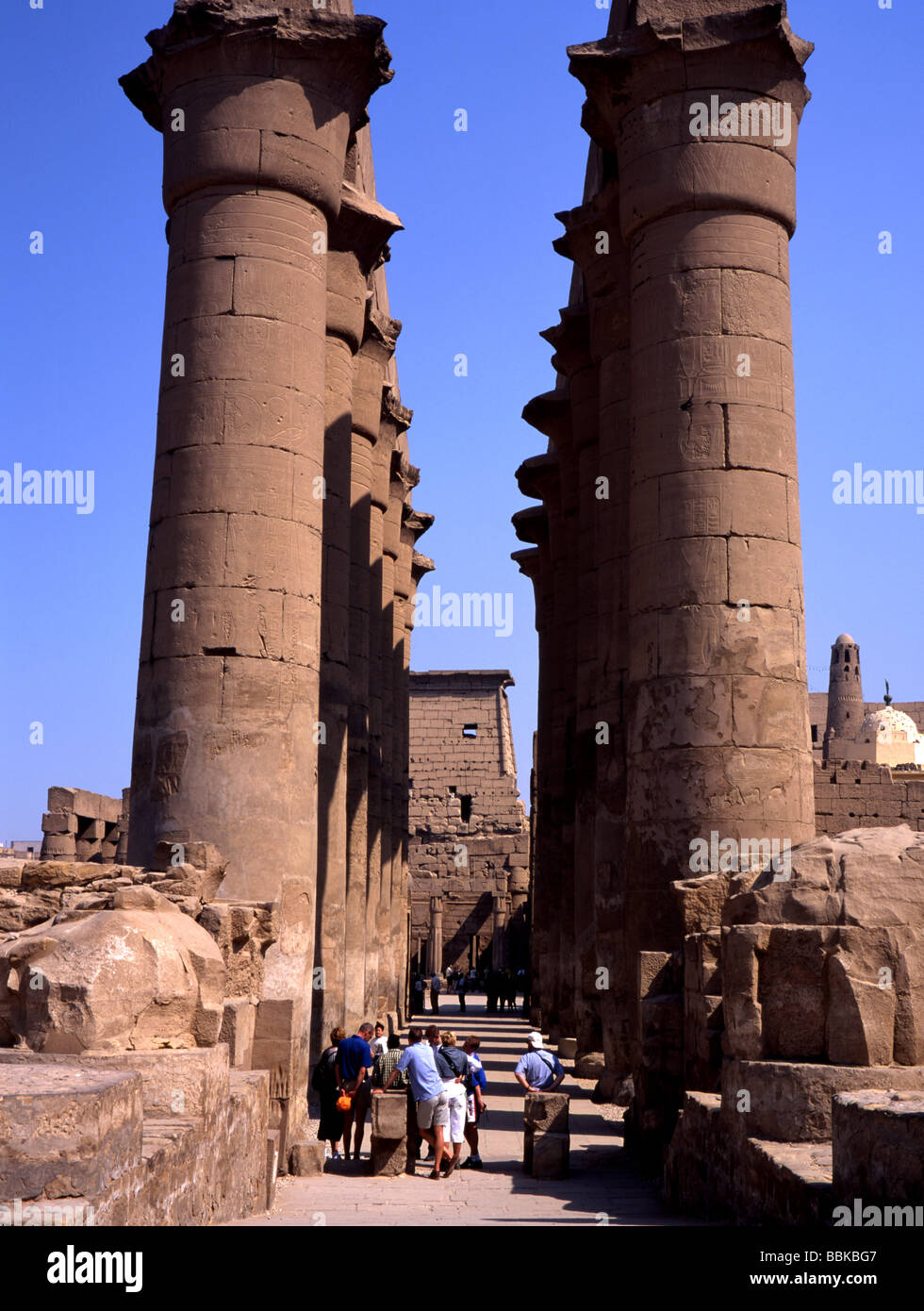 Luxor Temple Colonnade of Amenophis 3rd Egypt Stock Photo - Alamy
