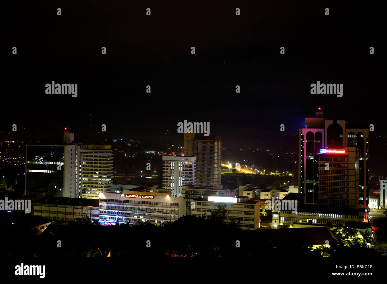 Kampala at night Stock Photo - Alamy