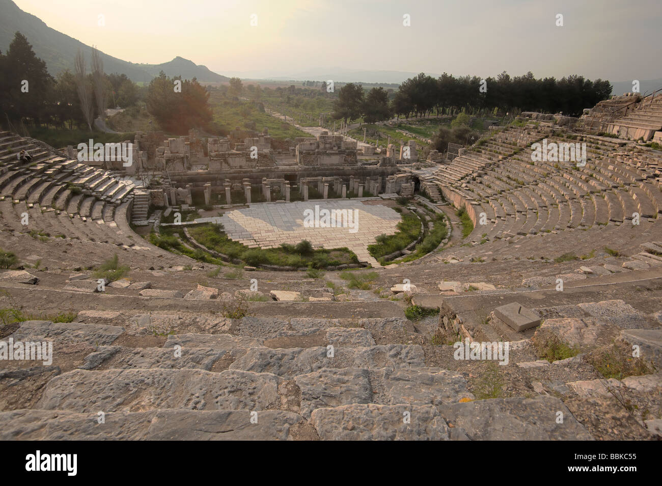 Sunset at the ancient amphitheater of Ephesus in Turkey Stock Photo - Alamy