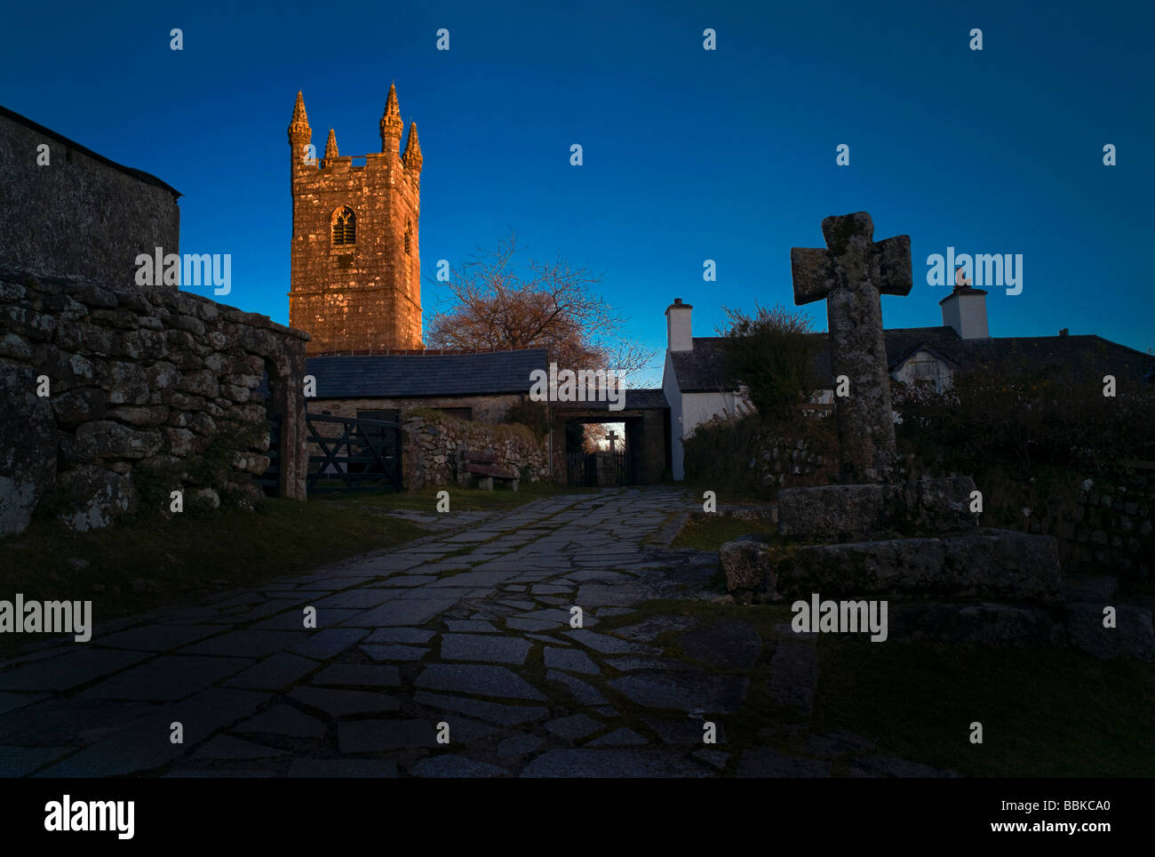 The church at Burrator, Dartmoor National Park Stock Photo - Alamy
