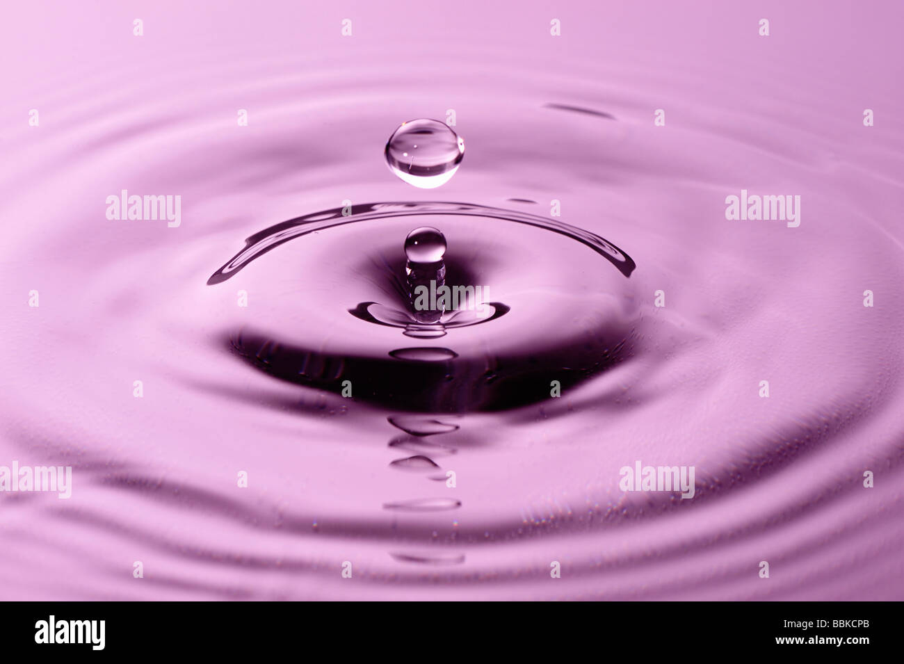 Close up of a water drop hitting a water surface Stock Photo - Alamy