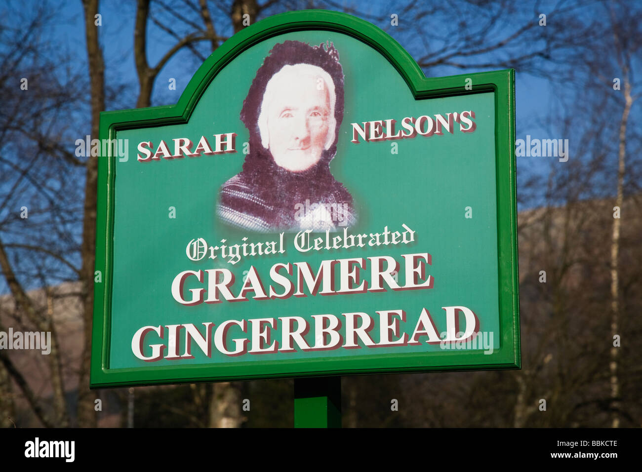 Sarah nelsons grasmere gingerbread sign hi-res stock photography and ...