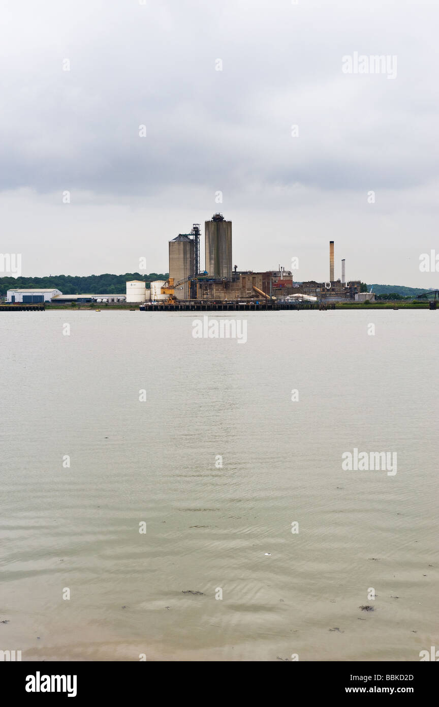 Buildings on the Kent side of the Thames Stock Photo - Alamy