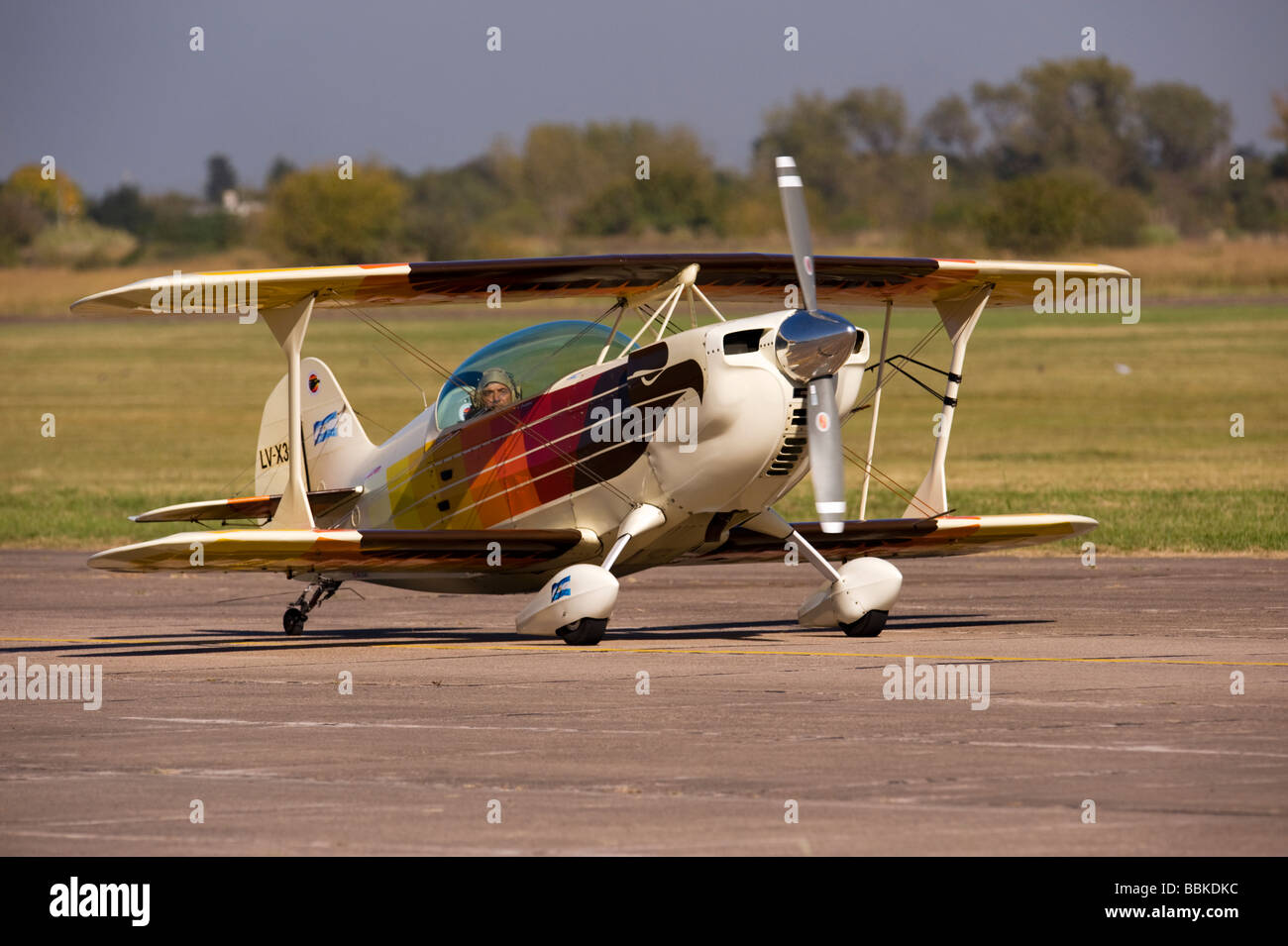 Acrobatic Plane Landing Stock Photo - Alamy